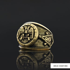 32nd Degree Masonic Ring, Double Headed Eagle Ring, 32nd Scottish Rite ...