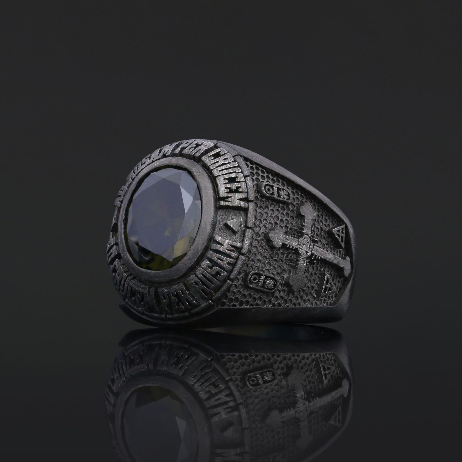 Rousea Crucis Spiritual Symbol of Ancient Order Ring, Handmade Custom ...