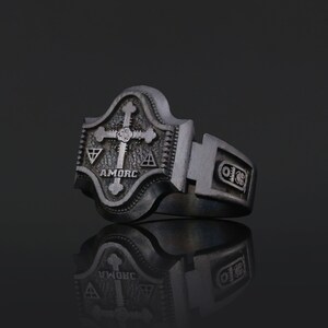 Custom Rousea Crucis Order Ring, Spiritual Symbol of Ancient Order Ring ...