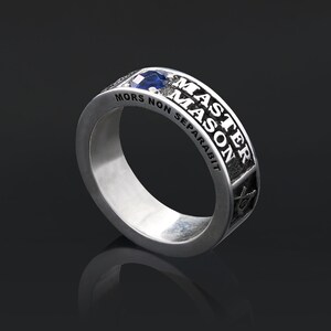Master Mason Ring for Man, Freemason Band Ring, Customized Masonic Ring ...
