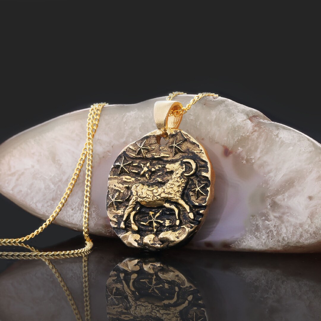 Zodiac Aries Necklace, Zodiac Pendant Necklace, Aries Pendant, Zodiac ...