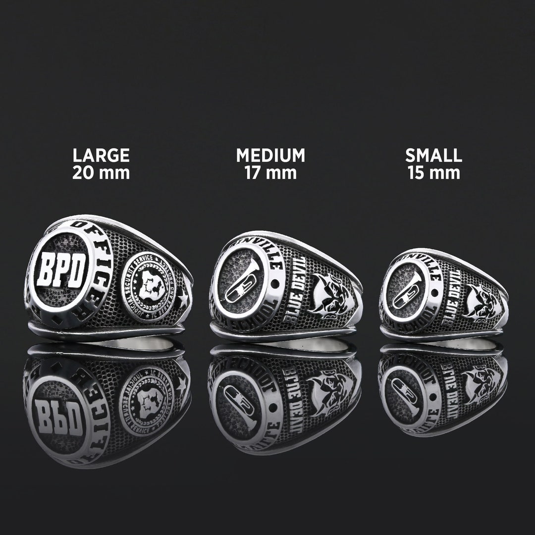 High School Ring, Class Ring, Personalized University Ring, Graduation ...