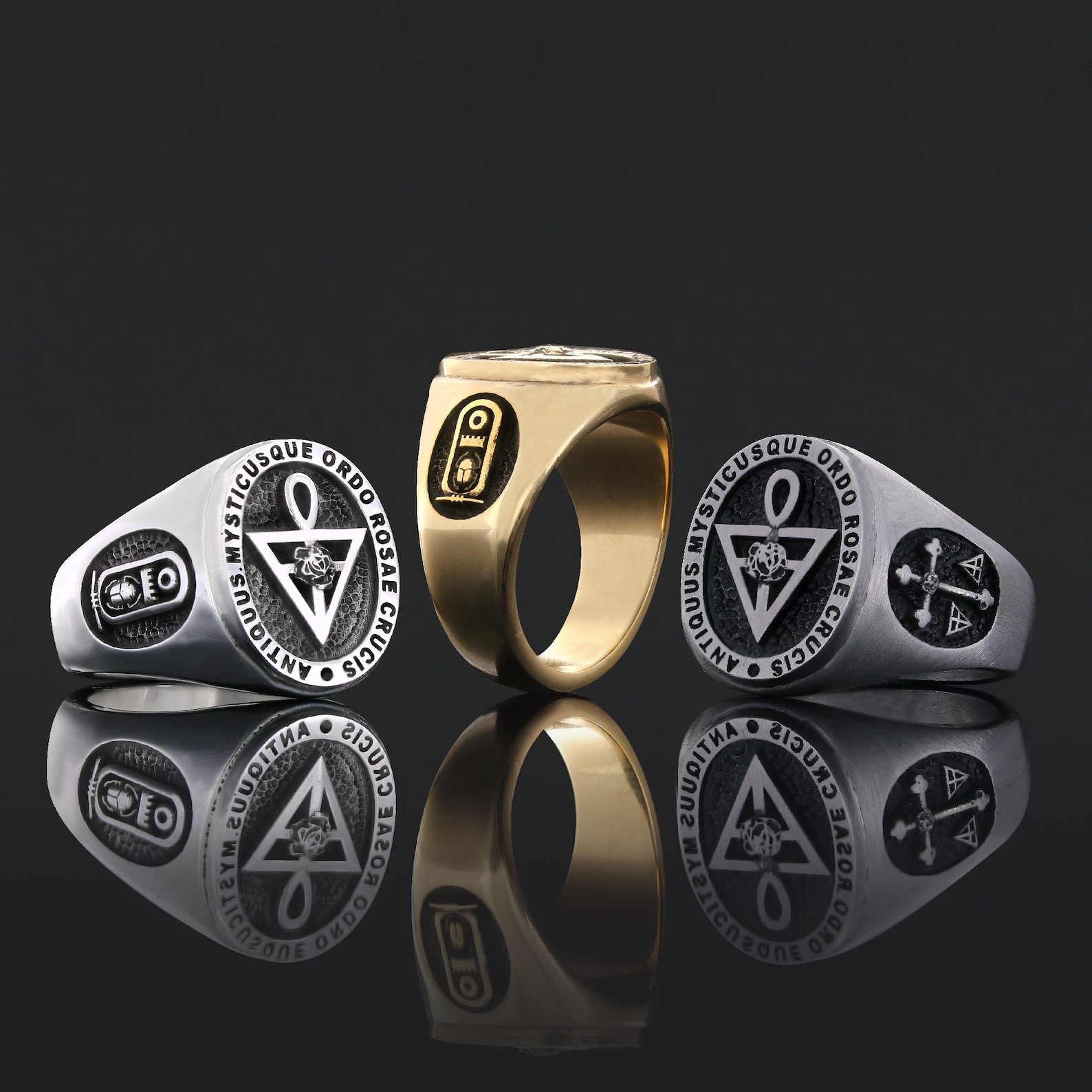 Antiquus Mysticusque Ordo Rosae Crucis Ring, Amorc Ring, Rosicrucian ...
