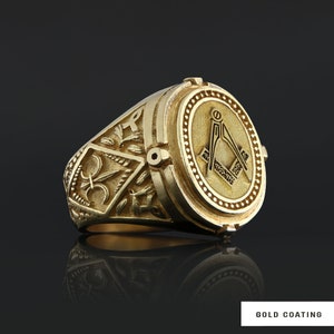Lodge Masonic Ring, Blue Lodge Mason Ring, Mason Statement Ring, Gold ...