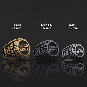 High School Ring, Class Ring, Personalized University Ring, Graduation ...