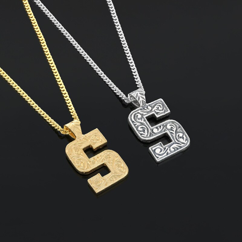 Letter S Necklace - Etsy