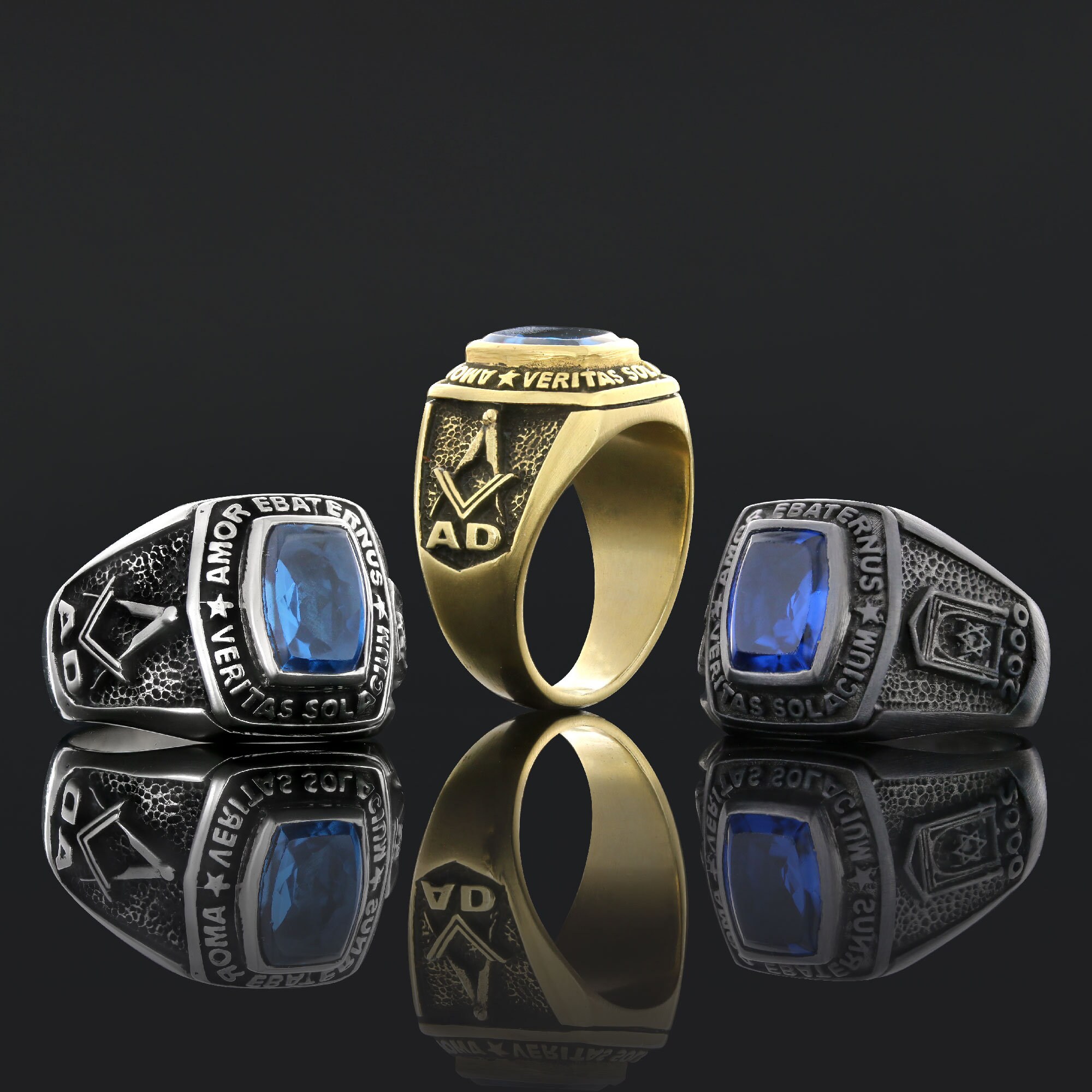 Magen David Ring, Masonic Jewish Ring, Mason Ring, Star of David Ring, Masonic Ring for Men ...