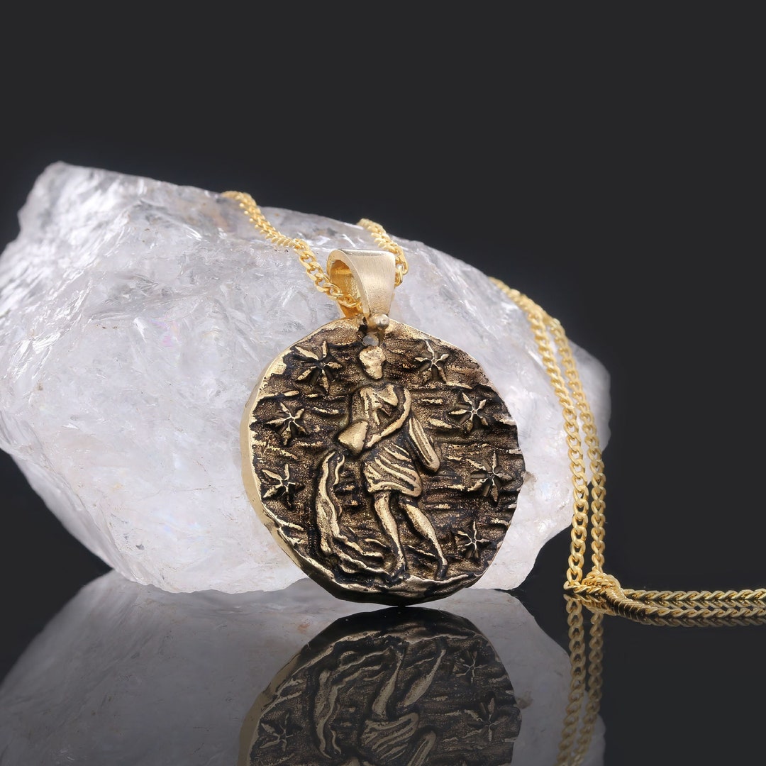 Aquarius Medallion, Aquarius Locket, Zodiac Necklace, Astrology Gift ...