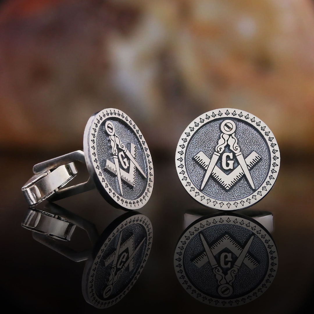 Masonic Cufflinks, Mason Lodge Suit Buttons, Personalized Sleeve Links ...