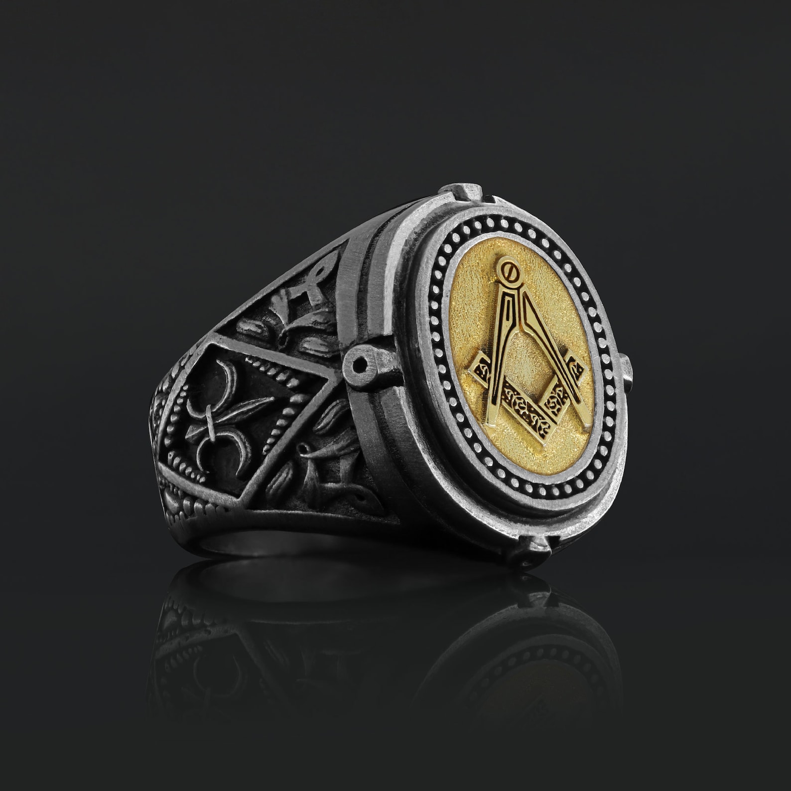 Lodge Masonic Ring Blue Lodge Mason Ring Mason Statement - Etsy