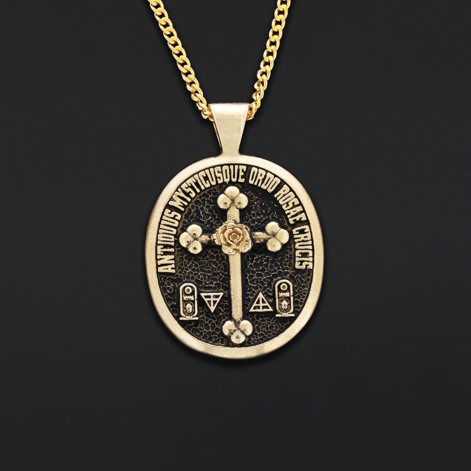 Rosicrucian Charm Necklace, Amorc Jewelry, Amorc Rosicrucian Pendant ...