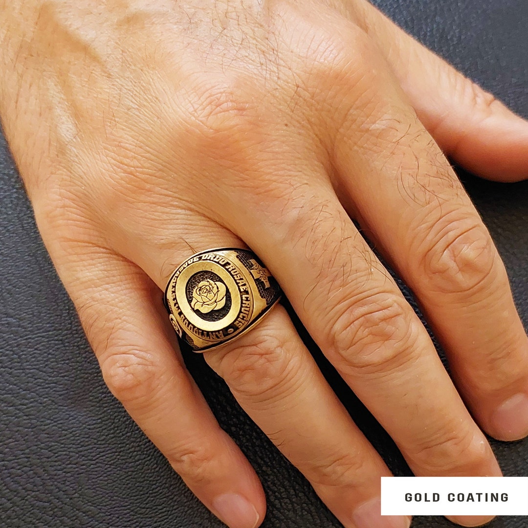 Handmade Rose Crucis Silver Ring, Spiritual Symbol of Ancient and ...