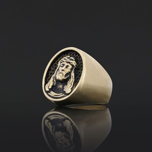 Christian Ring, 3D Jesus Ring, Holy Face of Jesus Ring, Catholic Ring ...