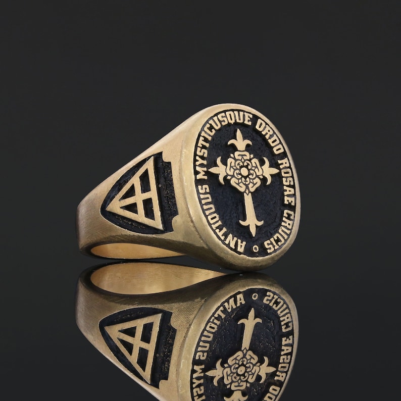 Custom Rousea Crucis Order Ring Spiritual Symbol of Ancient - Etsy