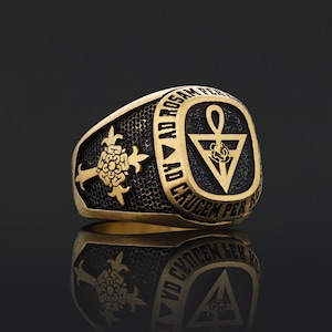 Special Design Rose Crucis Silver Ring, Amorc Membership Rings ...