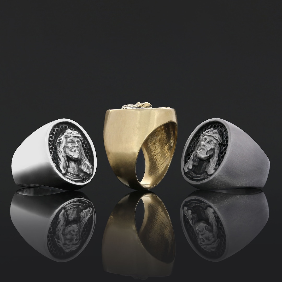 Christian Ring, 3D Jesus Ring, Holy Face of Jesus Ring, Catholic Ring ...