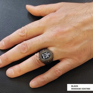 Custom Coat of Arms Ring, Noble Family Crest Signet Ring, Personalized ...