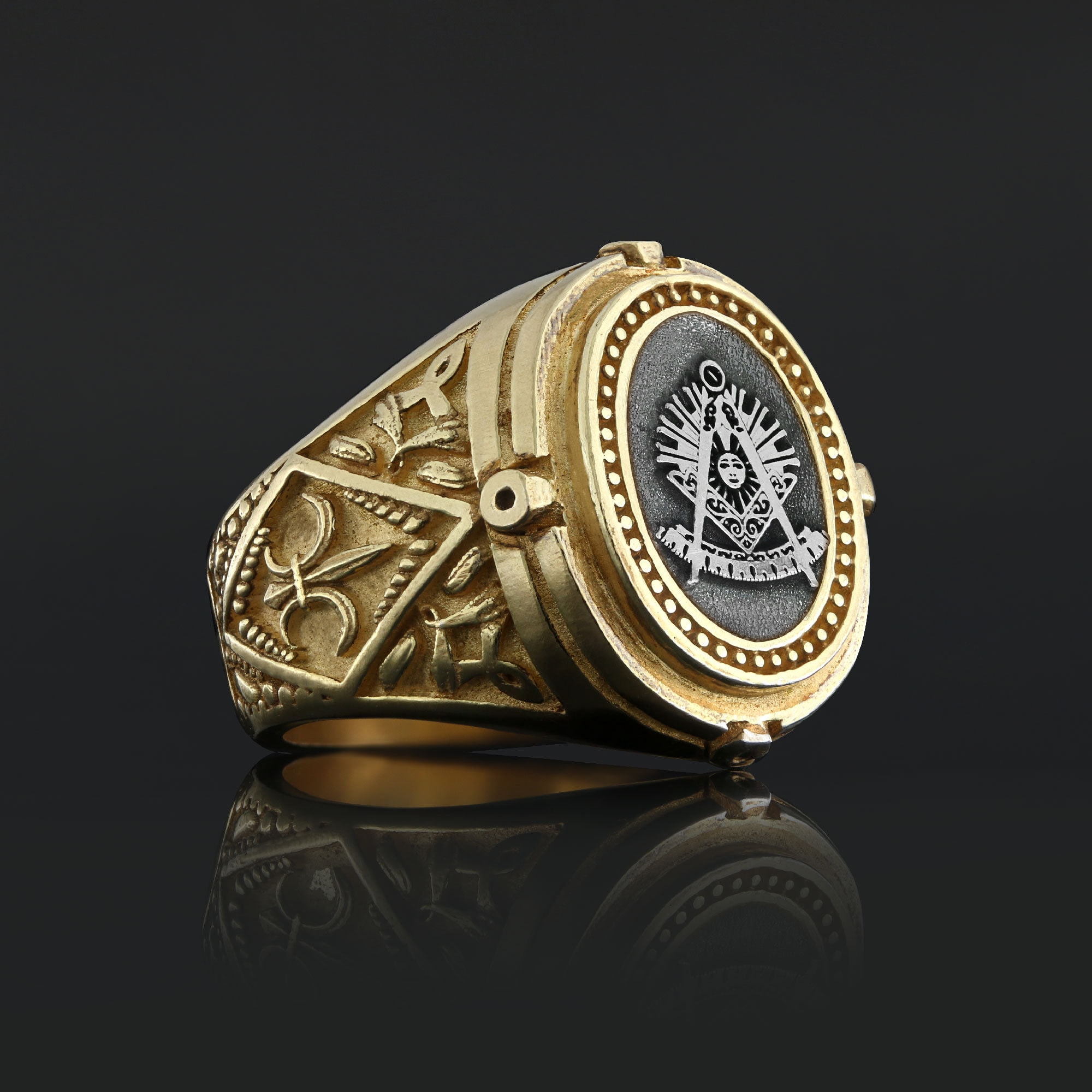 Past Master Masonic Ring Mason Ring Master Mason Signet Etsy
