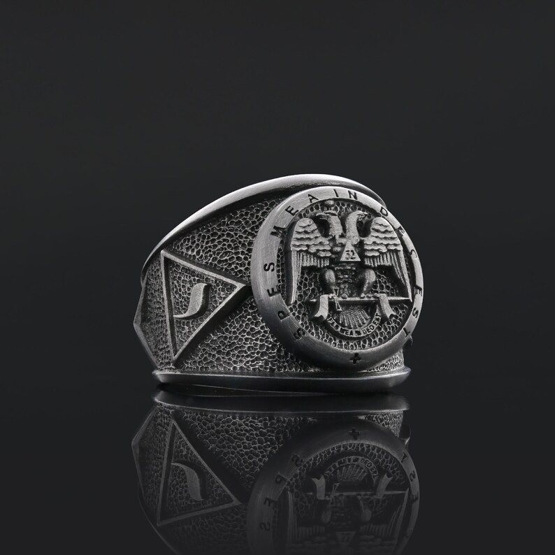 32nd Degree Masonic Ring Double Headed Eagle Ring 32nd - Etsy