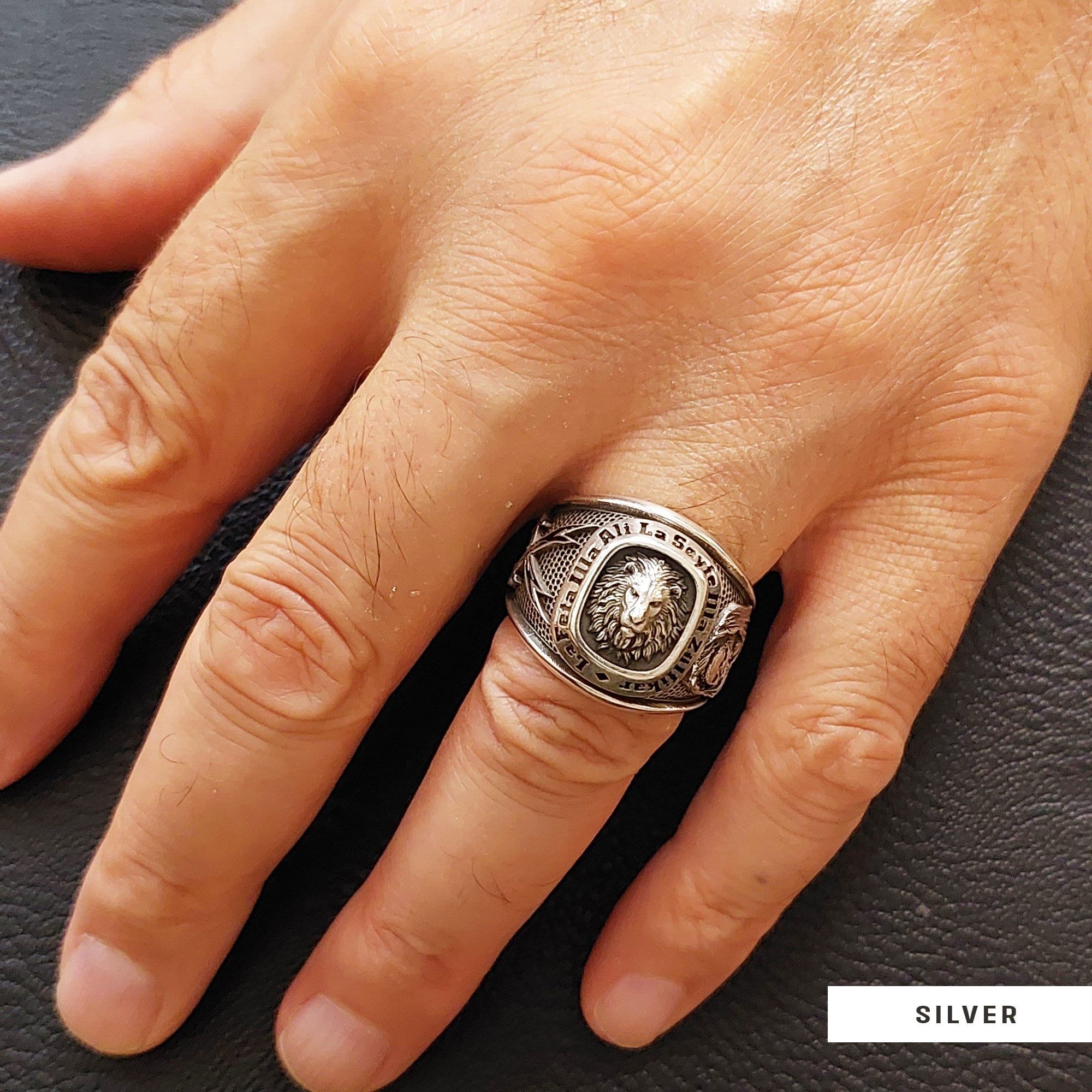 Hazrat Ali Lion Ring Dhulfiqar Sword Round Ring Islamic - Etsy