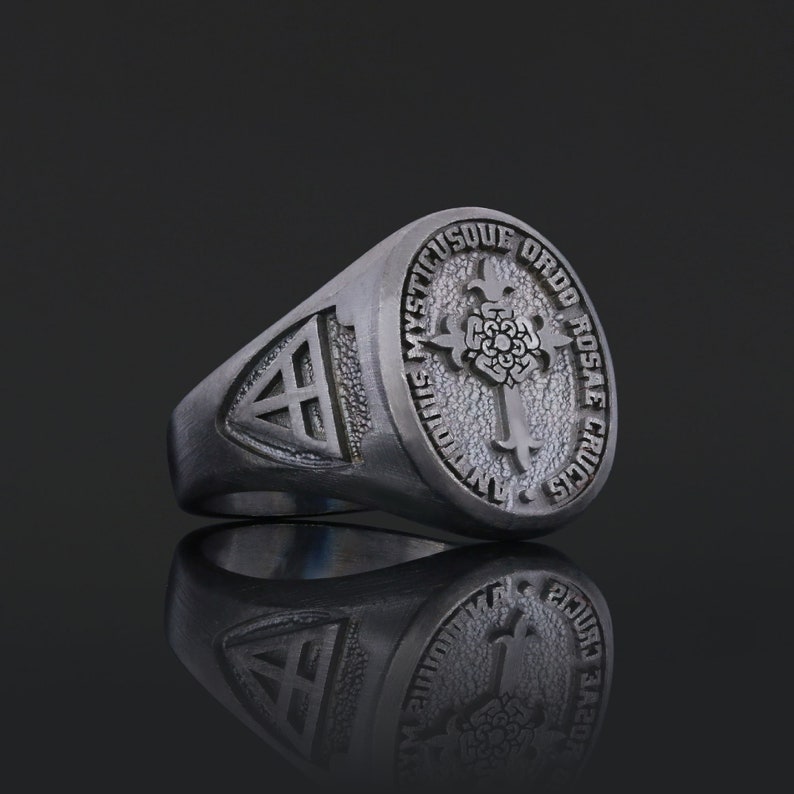 Custom Rousea Crucis Order Ring, Spiritual Symbol of Ancient Order Ring ...