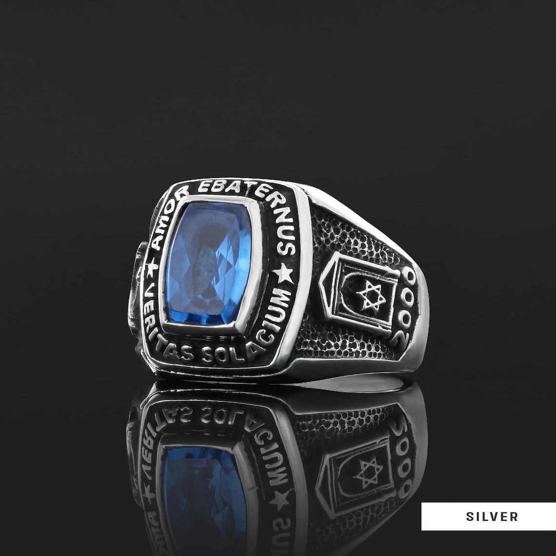 Magen David Ring, Masonic Jewish Ring, Mason Ring, Star of David Ring ...