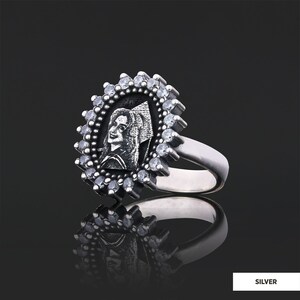 Custom Photo Ring With Flower Shape, Personalized Floral Picture Ring ...