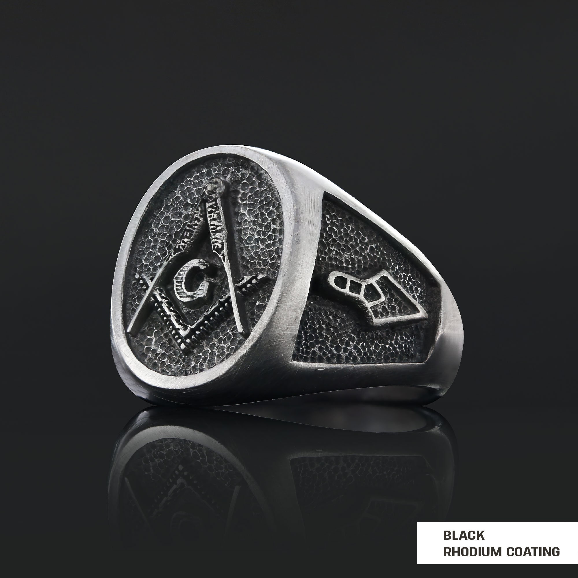 Lodge Mason Ring, Custom Freemason Statement Ring, Blue Lodge Signet ...