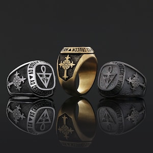 Special Design Rose Crucis Silver Ring, Amorc Membership Rings ...
