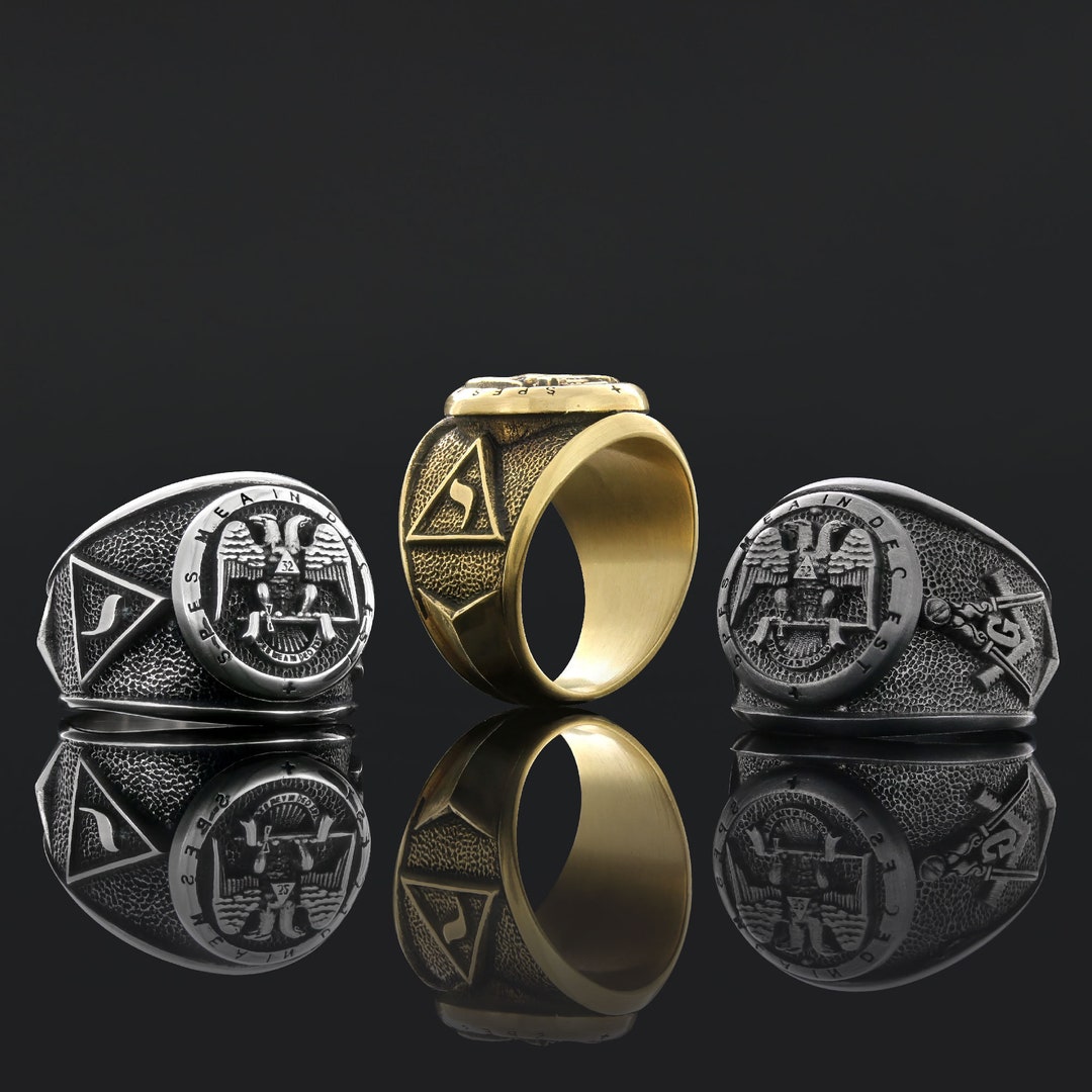 32nd Degree Masonic Ring, Double Headed Eagle Ring, 32nd Scottish Rite ...