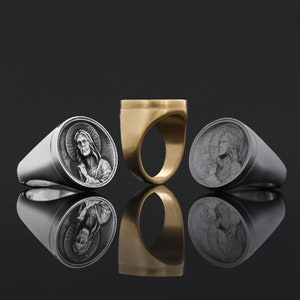 Jesus Christ Ring, Holy Face Signet Ring, Byzantine Signet Ring ...