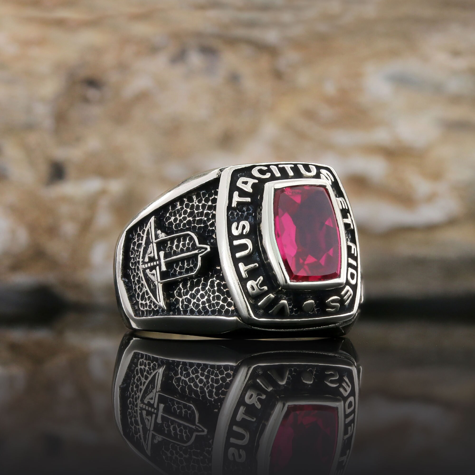 Virtus Tacitus Et Fides Masonic Ring Knights Templar - Etsy