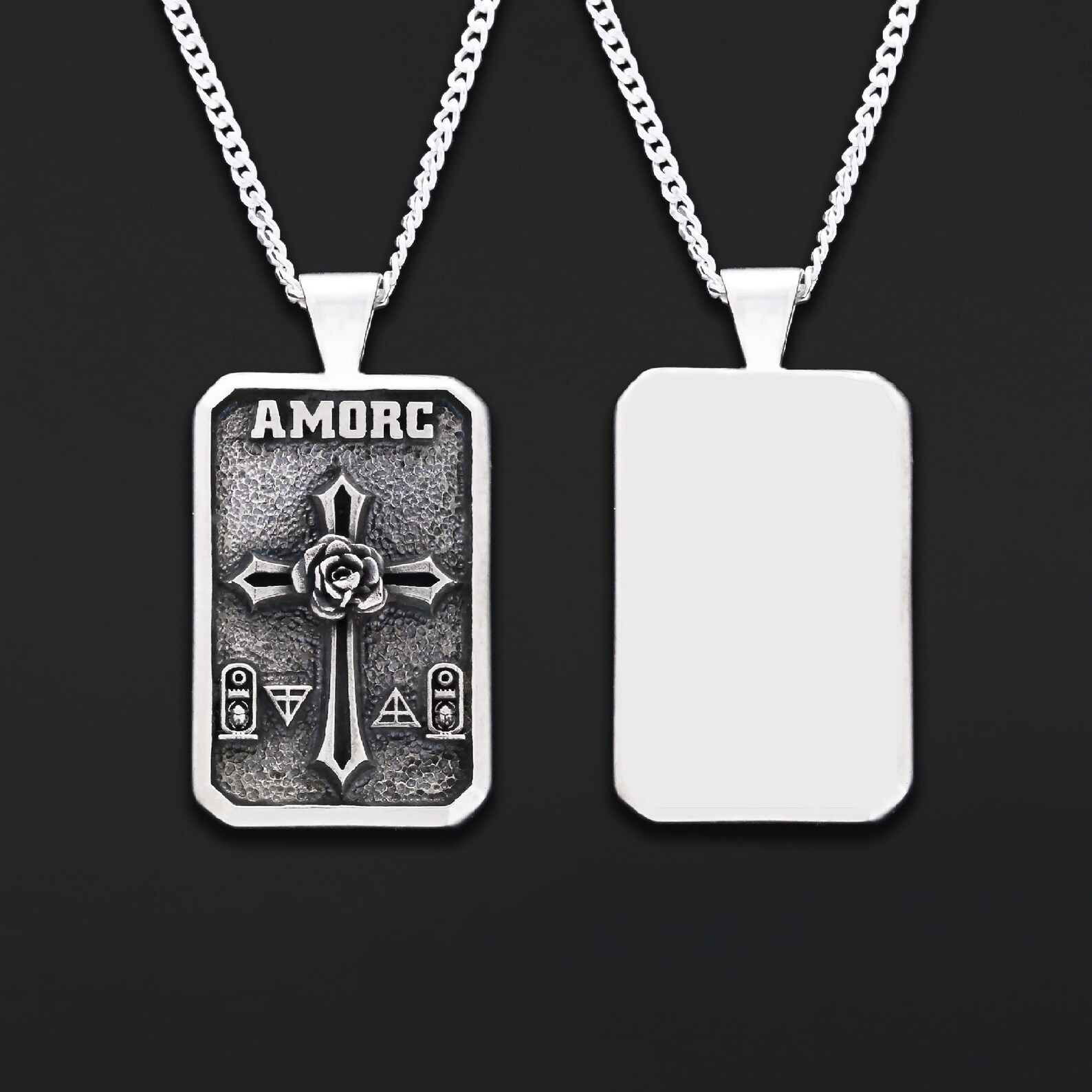 Amorc Rosicrucian Pendant, Rosae Crucis Jewelry, Rosicrucian Charm ...