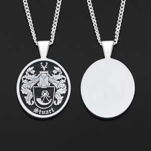 Family Crest Pendant, Personalized Pendant Necklace, Gift for Her ...