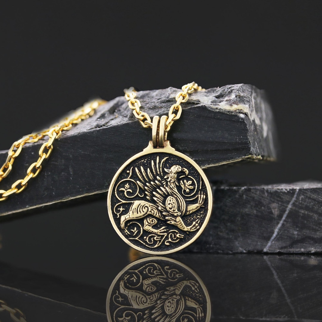 Gryphon Pendant, Griffin Pendant Necklace, Griffon Pendant, Guardian of ...