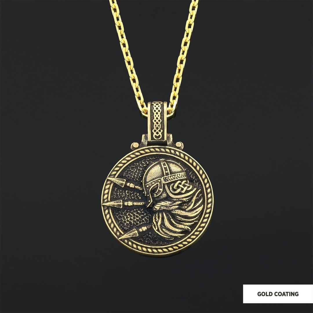 Norwegian Three Spear Medallion Necklace, Viking Norse Jewelry, Viking ...
