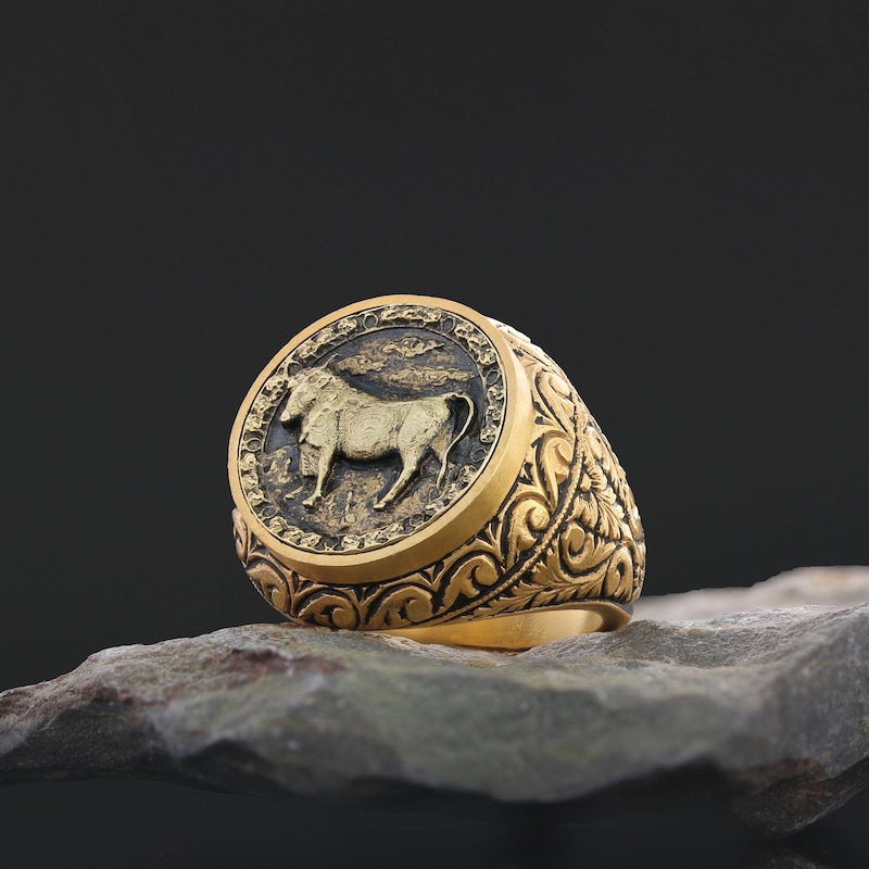 Jewelry Taurus Ring - Etsy