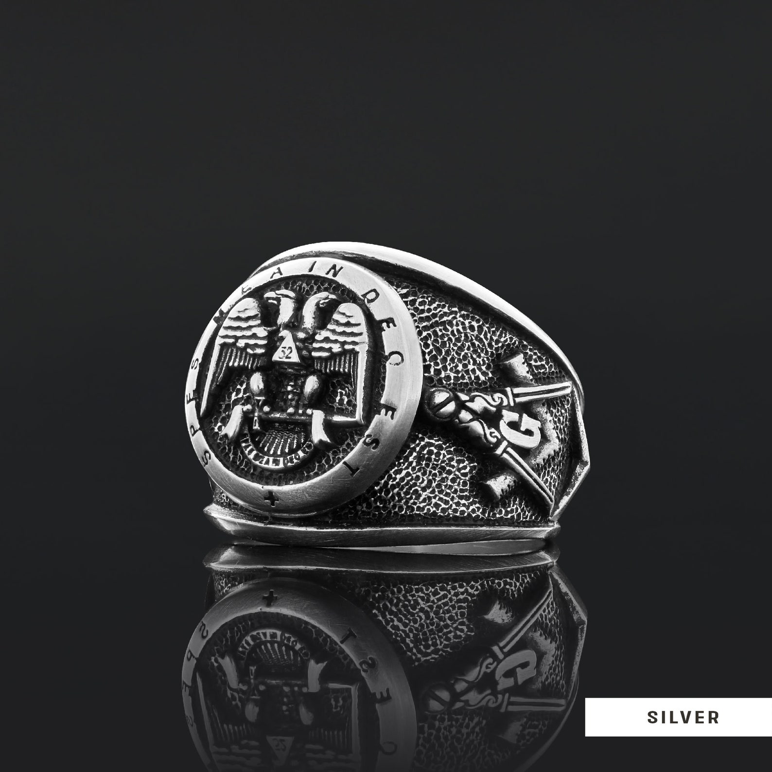 32nd Degree Masonic Ring, Double Headed Eagle Ring, 32nd Scottish Rite ...