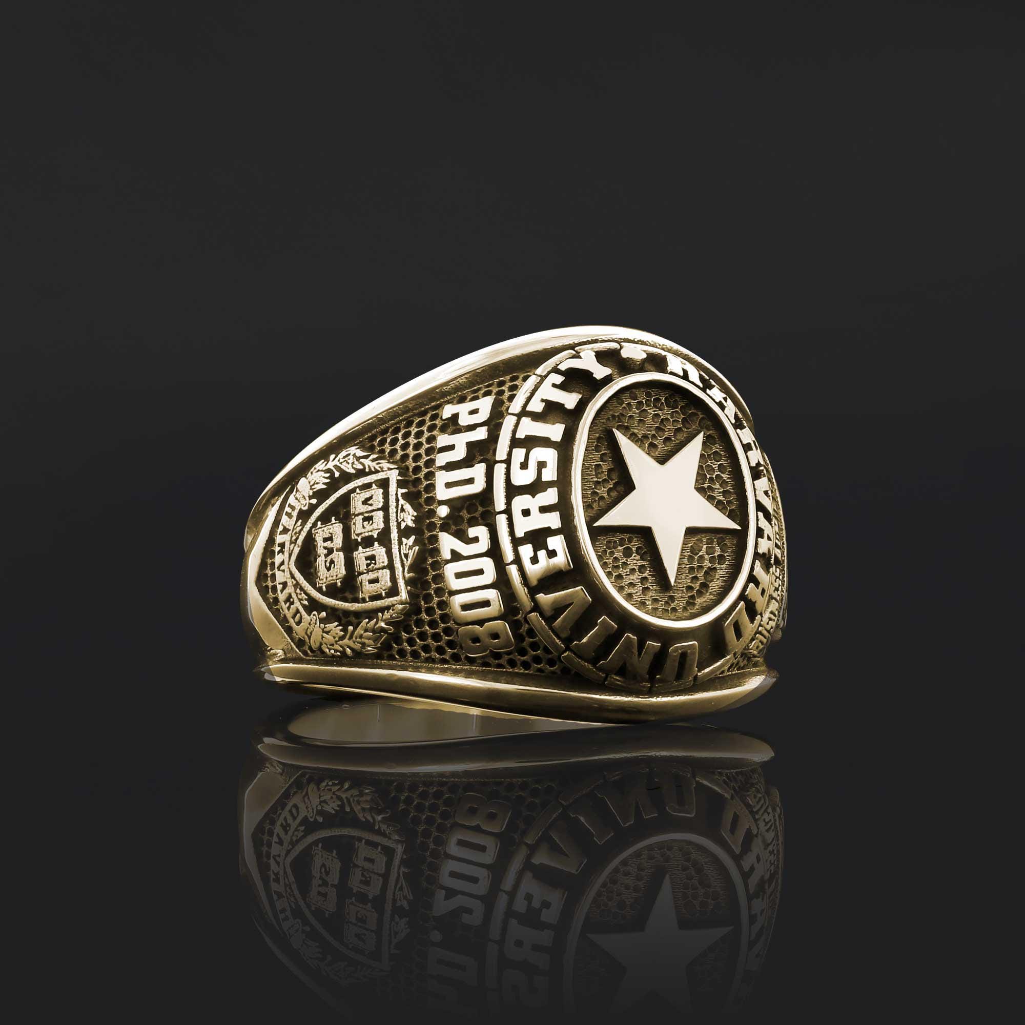 Personalized College Ring, University Ring, Graduation Ring Gift ...