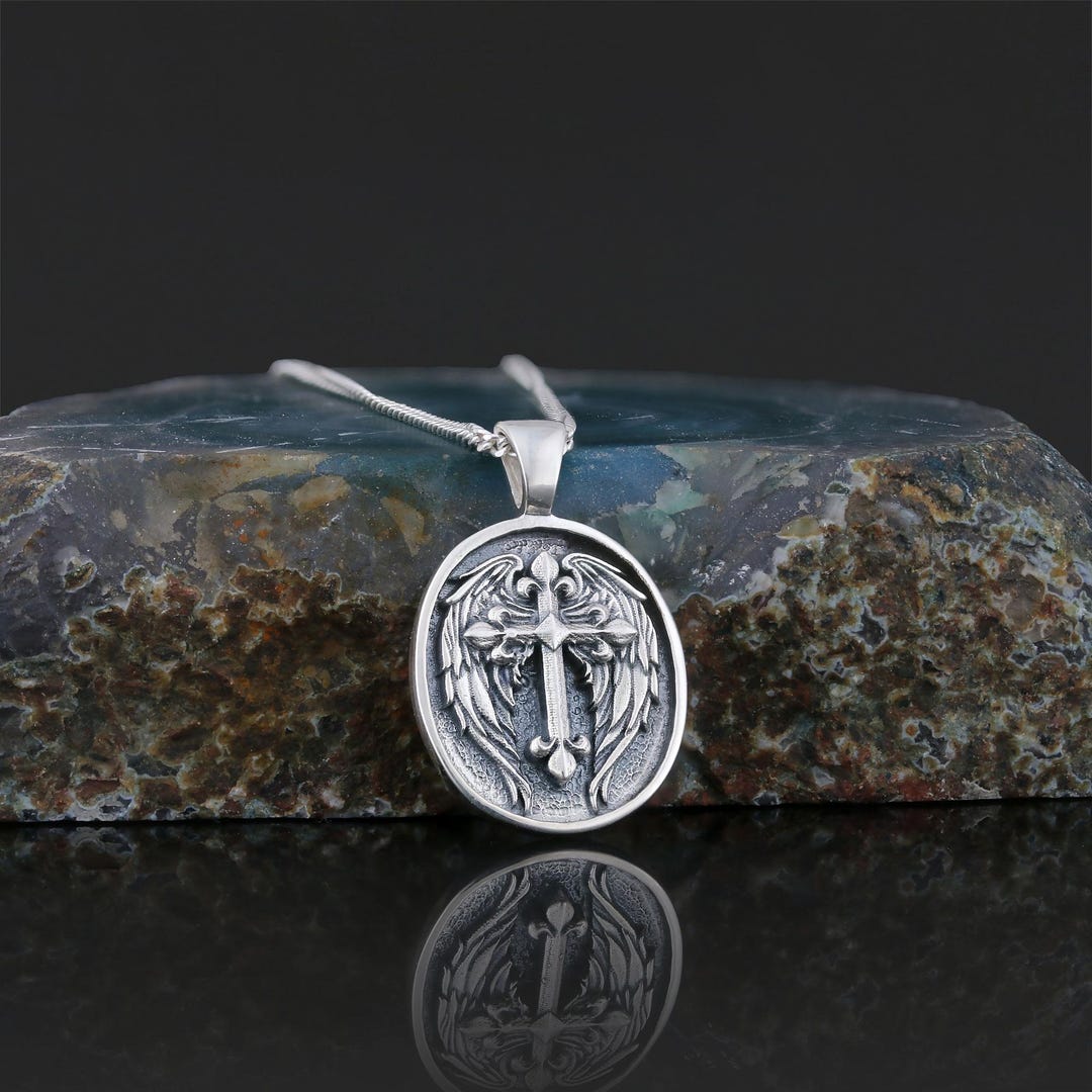 Crusader Necklace, Chi Rho Necklace, Christian Necklace, Templars Cross ...