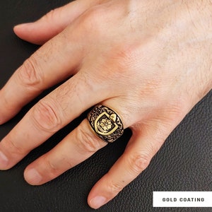 Family Ring, Customized Family Crest Ring, Personalized Signet Ring ...