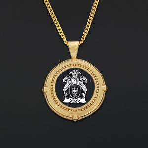 Handmade Family Crest Necklace, Customizable Keepsake Jewelry, Unique ...