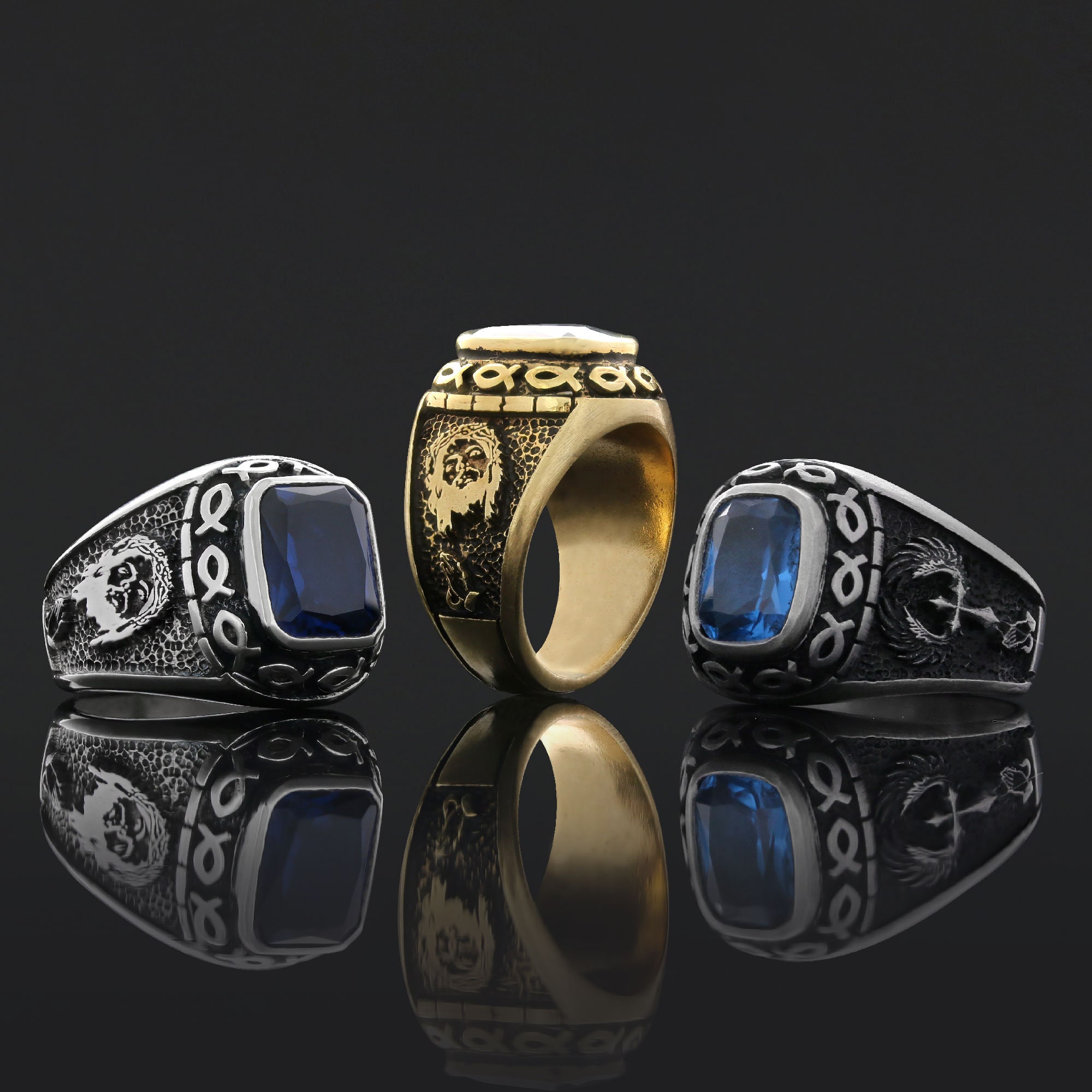 Jesus Prayer to Our Father Ring Christian Ring Cross With - Etsy