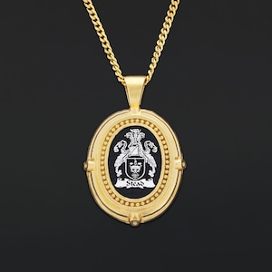 Personalized Family Crest Necklace, Family Crest Necklace, Custom-made ...