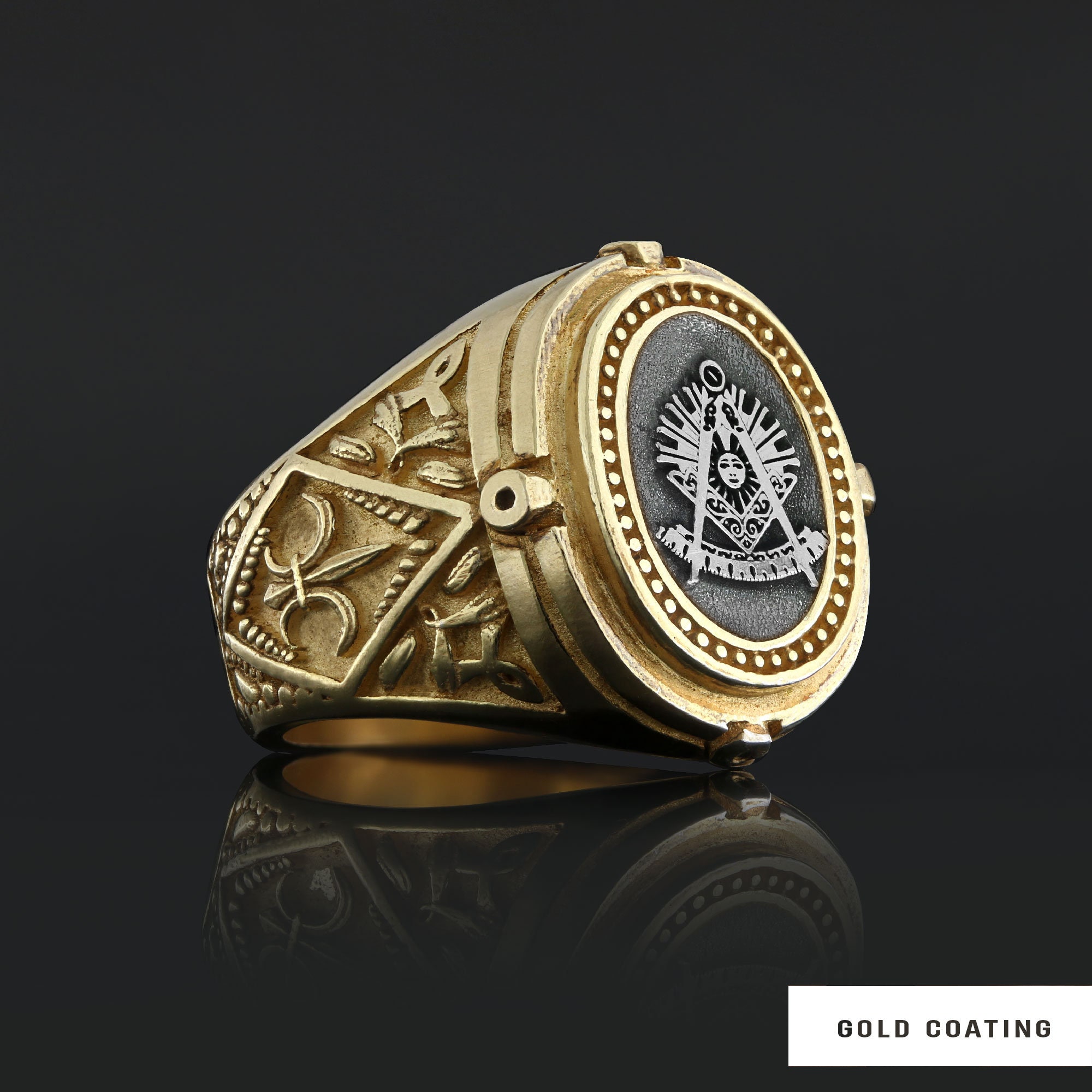 Past Master Masonic Ring, Mason Ring, Master Mason Signet Ring, Custom ...