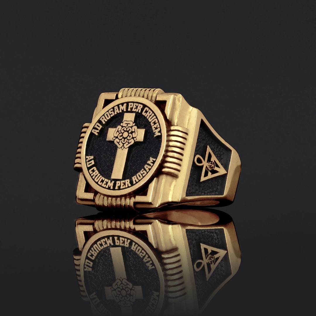 Rosicrucian Cross Ring, Amorc Ring, Spiritual Symbol of Ancient Order ...