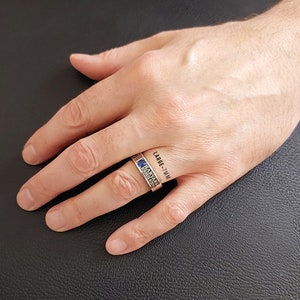 University Graduation Ring, Class Band College Ring, Personalized ...