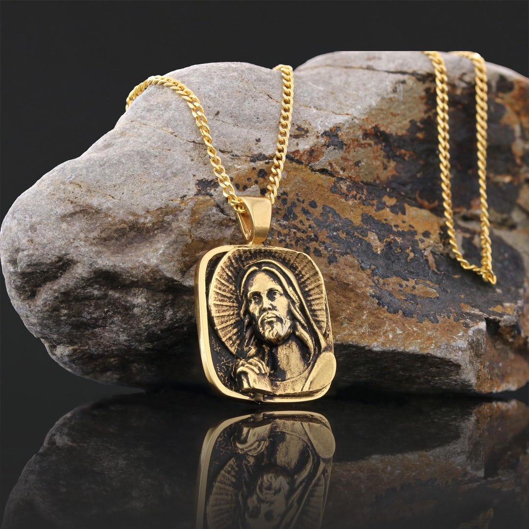 Sun and Jesus Necklace, Sun and Messiah Necklace, Christ Necklace ...