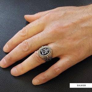 Custom Coat of Arms Ring, Noble Family Crest Signet Ring, Personalized ...