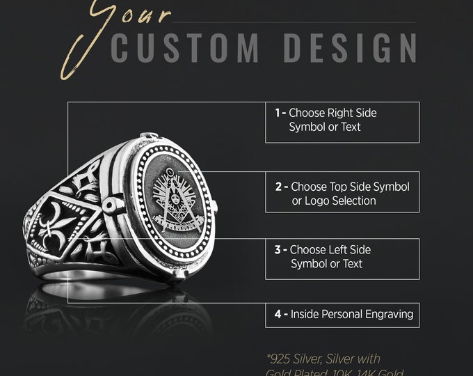 Past Master Masonic Skull Ring - Etsy